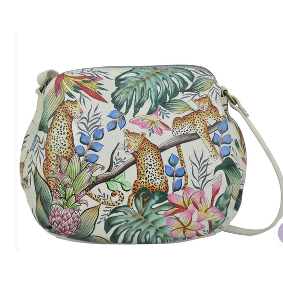 Anuschka | Bags | Anuschka Jungle Queen Ivory Purse Multi Compartment ...
